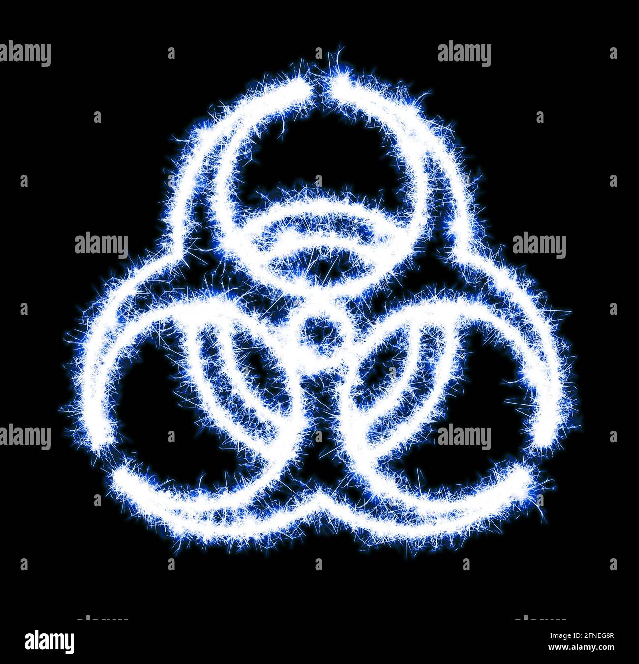 Biohazard Symbol Wallpaper Blue