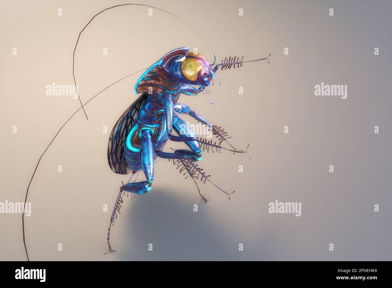 Artistic 3D illustration of a cockroach Stock Photo - Alamy