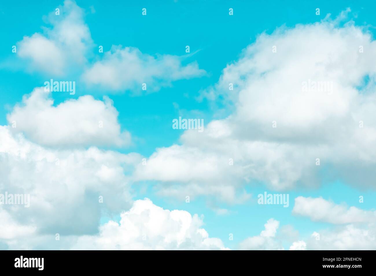Vibrant blue sky and white clouds background, vivid colors. Abstract ...