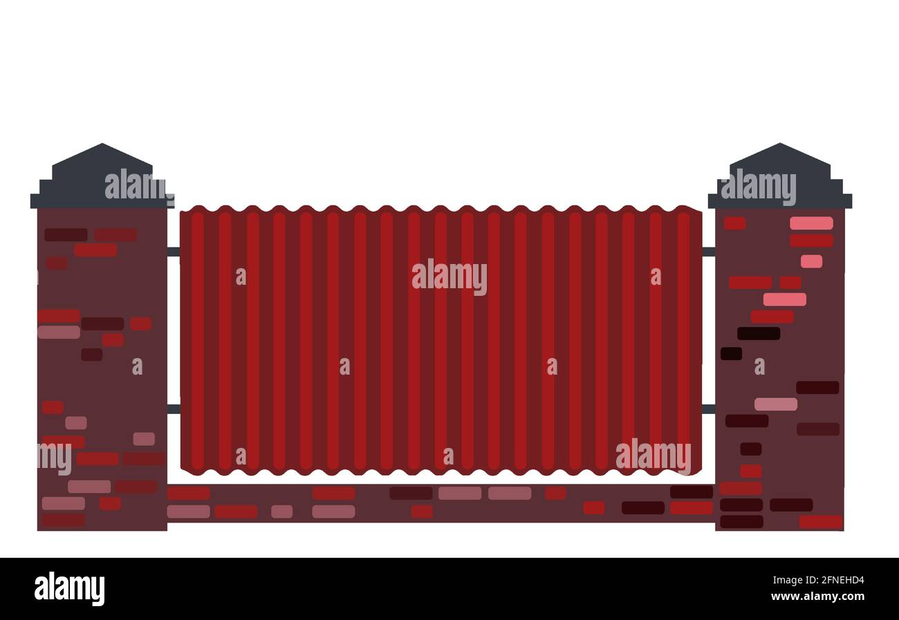 Brick building with columns Cut Out Stock Images & Pictures - Alamy