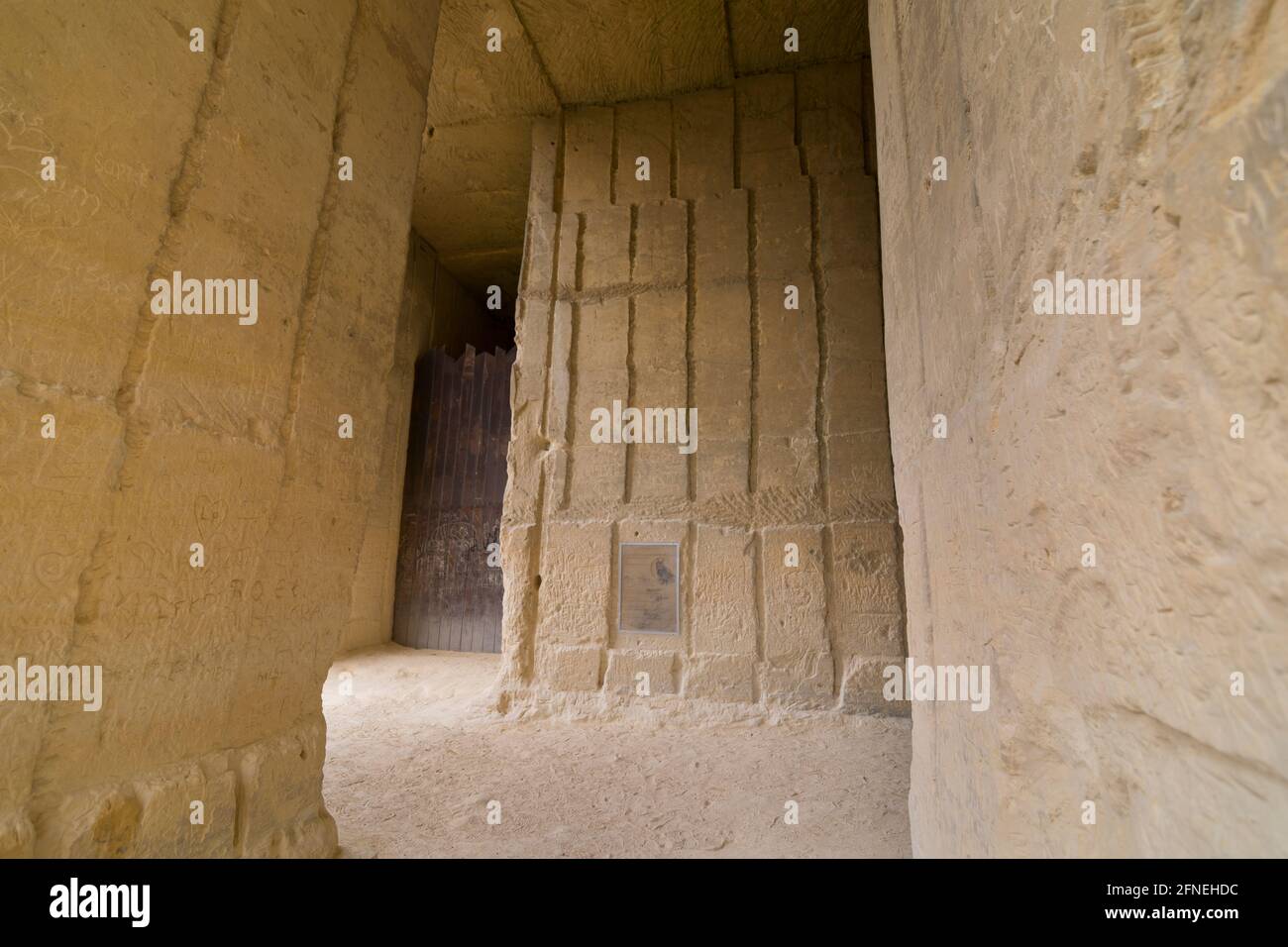 Caves made by men during the exploration of the cement quarry (now ...
