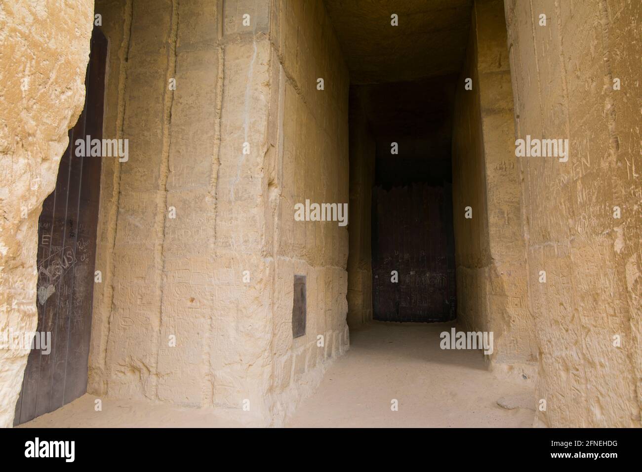 Caves made by men during the exploration of the cement quarry (now ...