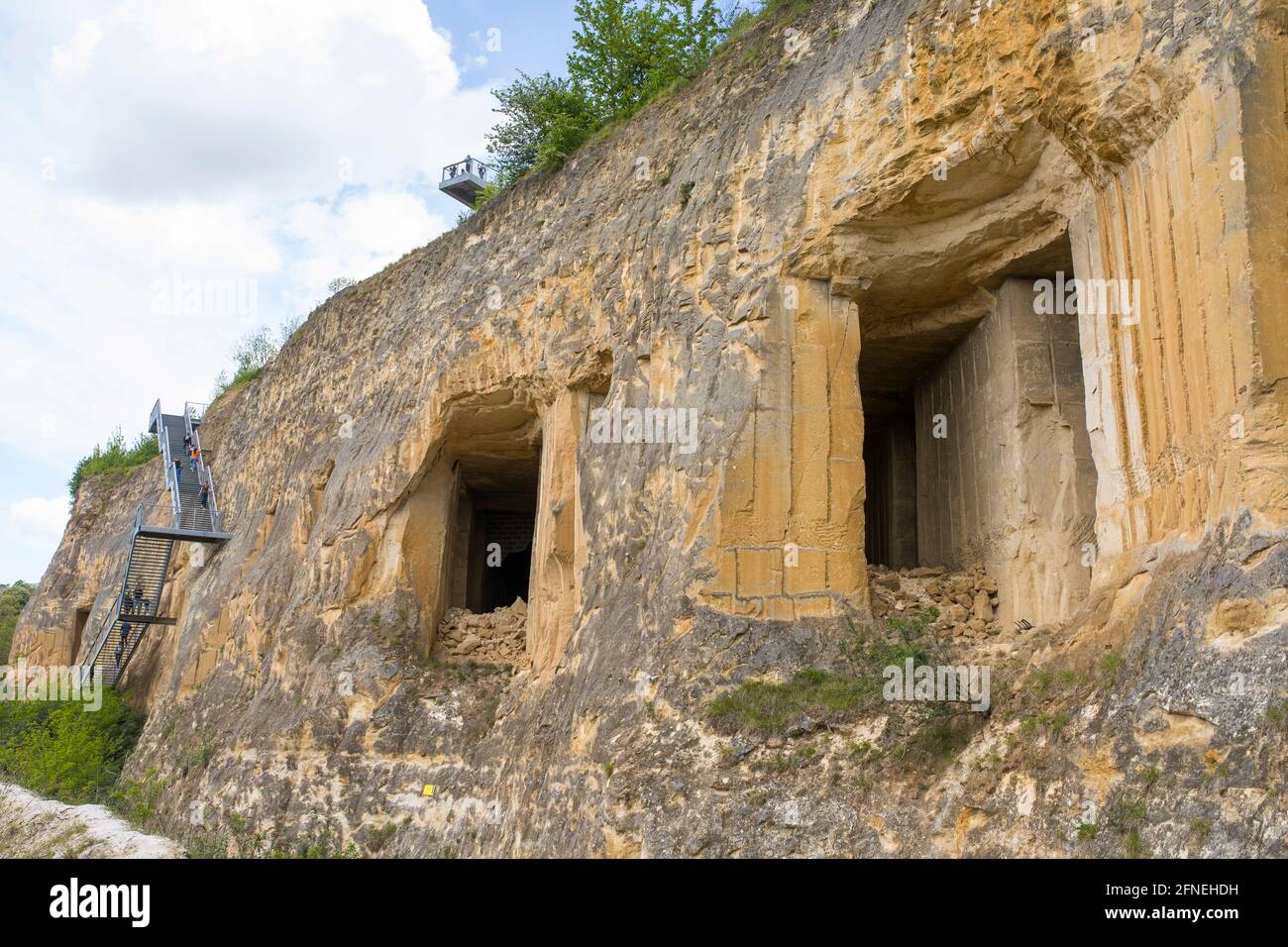Caves made by men during the exploration of the cement quarry (now ...