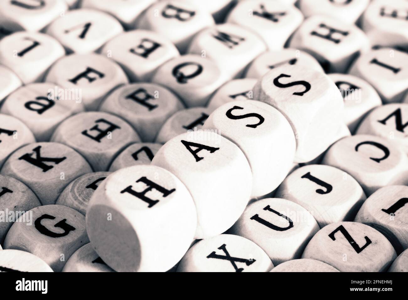 Hate and letters in the background Stock Photo - Alamy