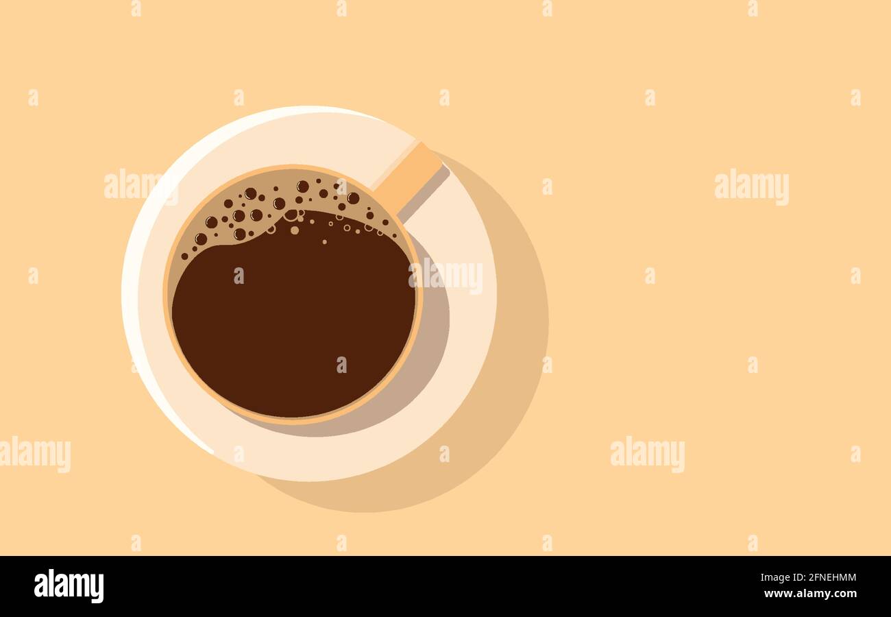 Freshly brewed coffee with froth in a cup Stock Vector Image & Art - Alamy