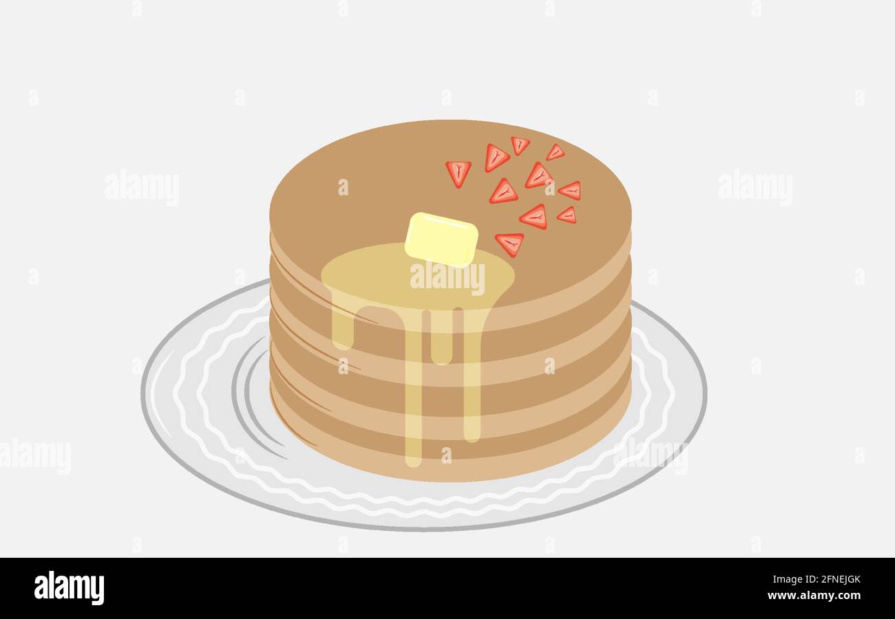 Vector illustration stack pancakes Stock Vector Images - Alamy