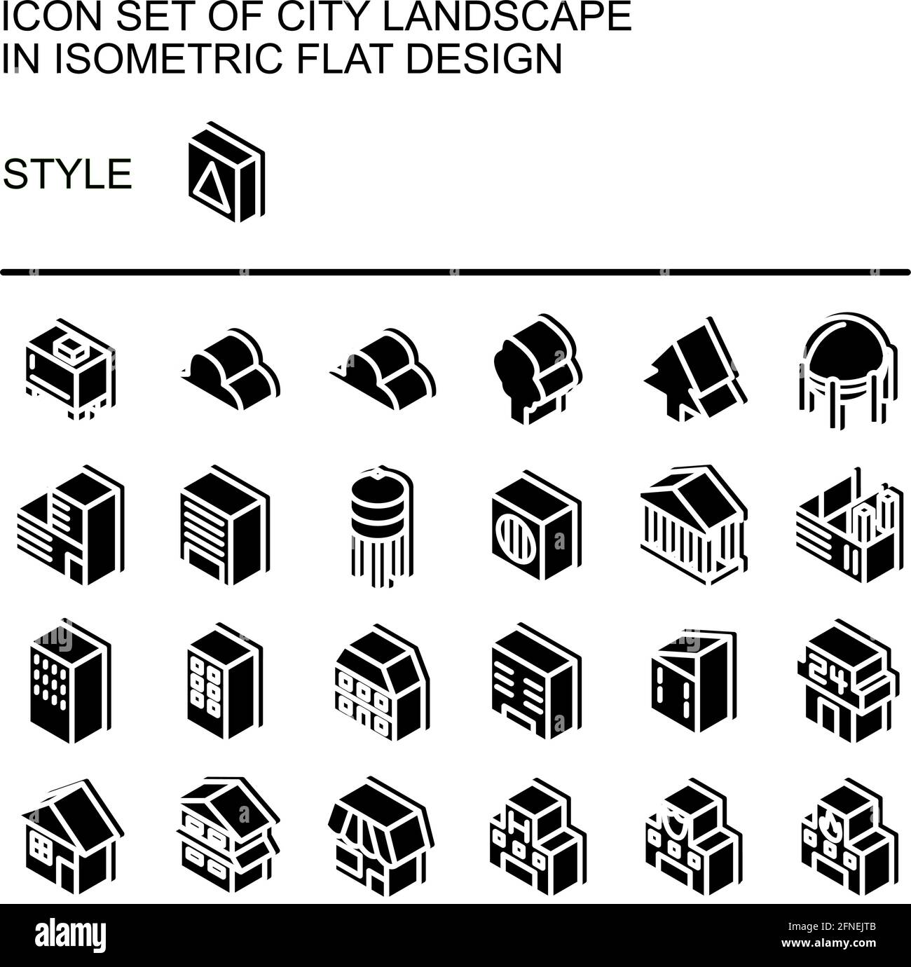 Isometric vector building city hi-res stock photography and images - Alamy