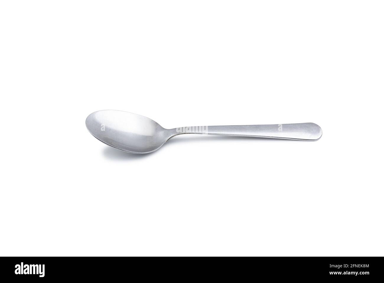 Gray metal tea spoon isolated on white background Stock Photo - Alamy