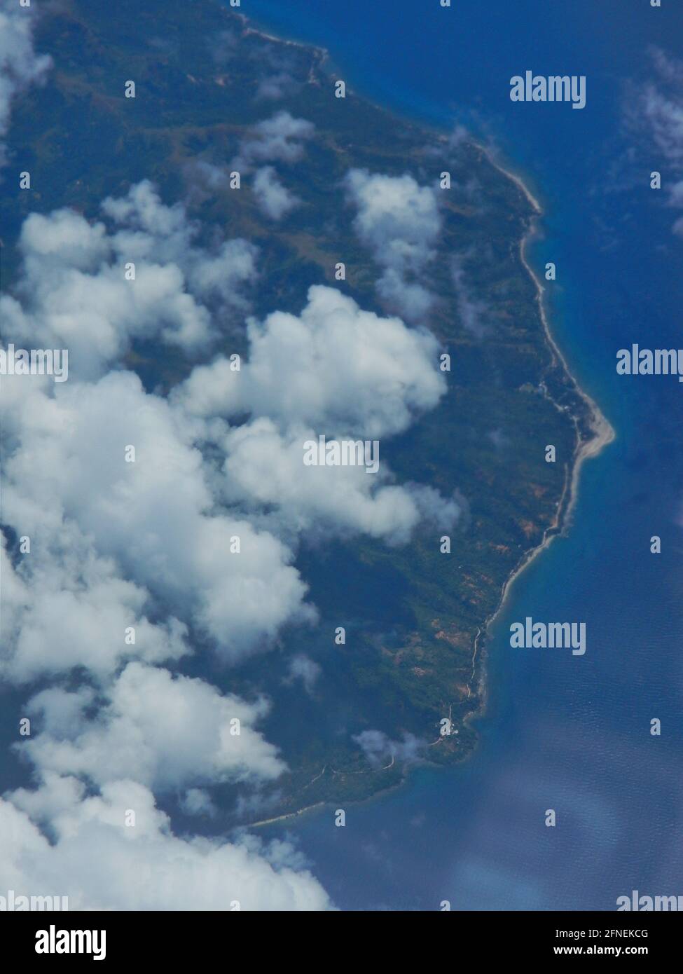 Aerial view of islands in the Pacific ocean in the Philippines Stock ...