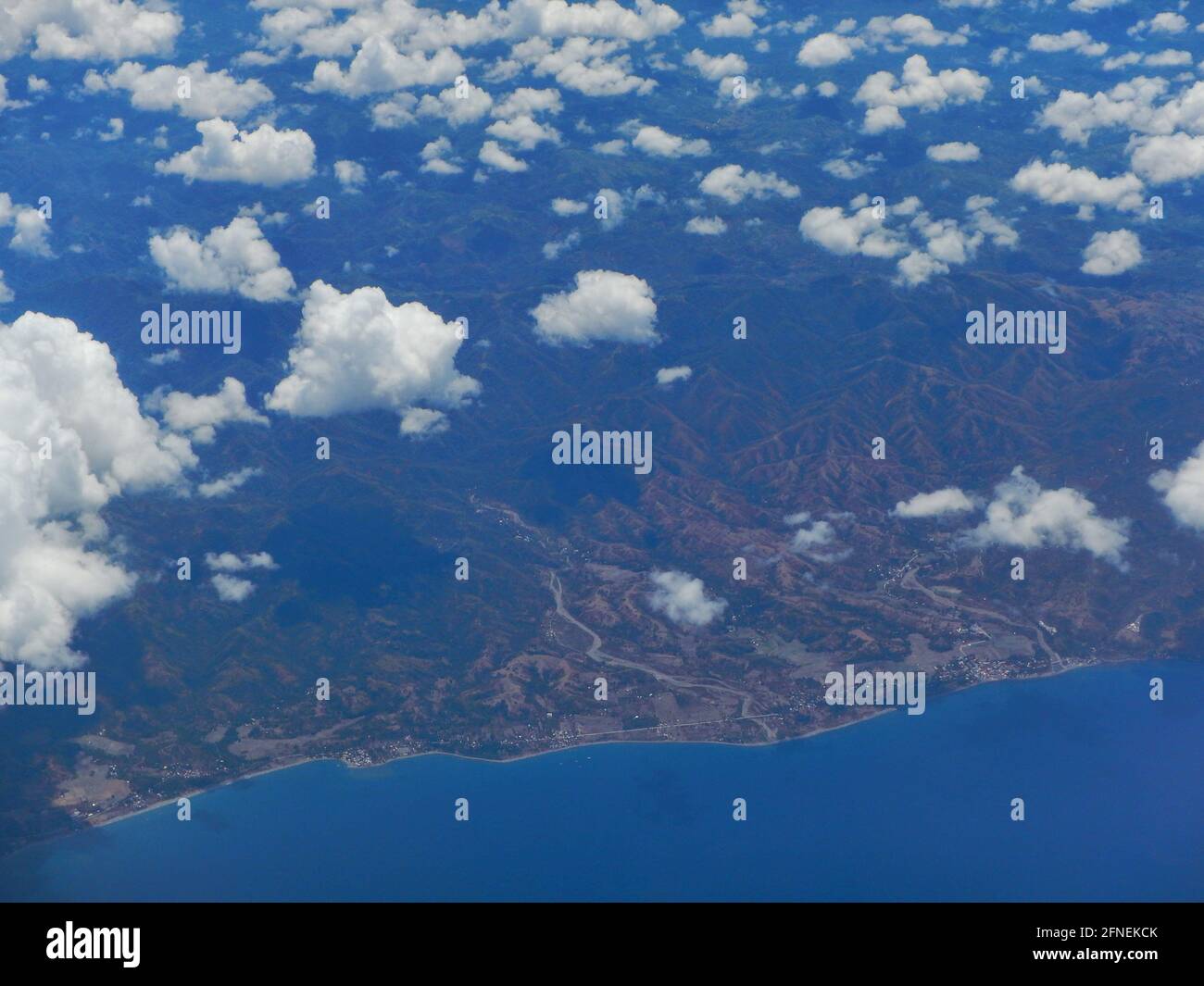 Aerial view of islands in the Pacific ocean in the Philippines Stock ...
