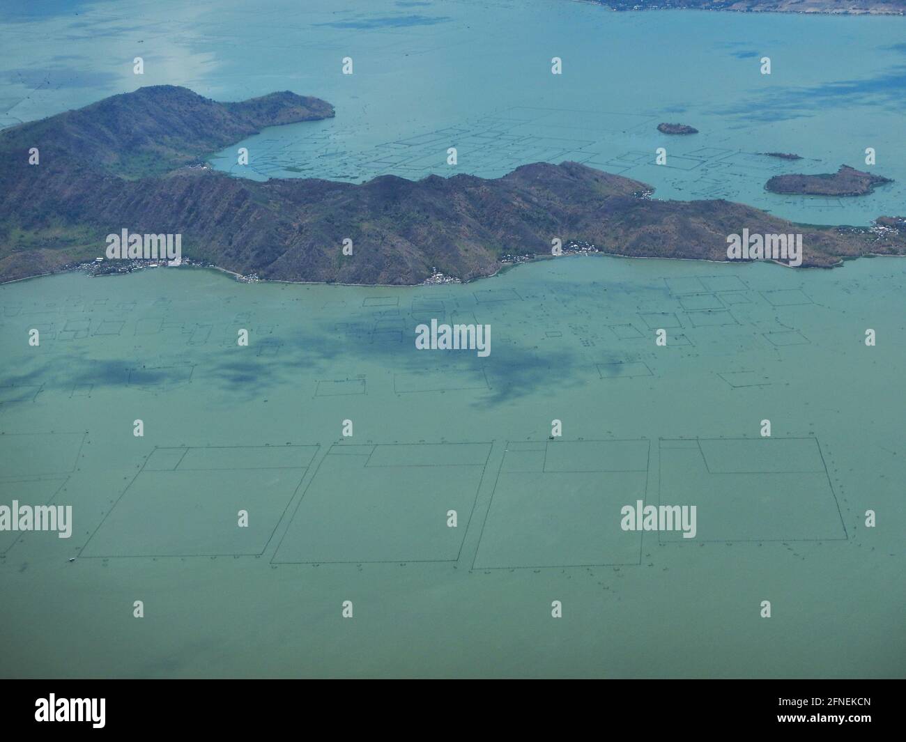 Aerial view of islands in the Pacific ocean in the Philippines Stock ...