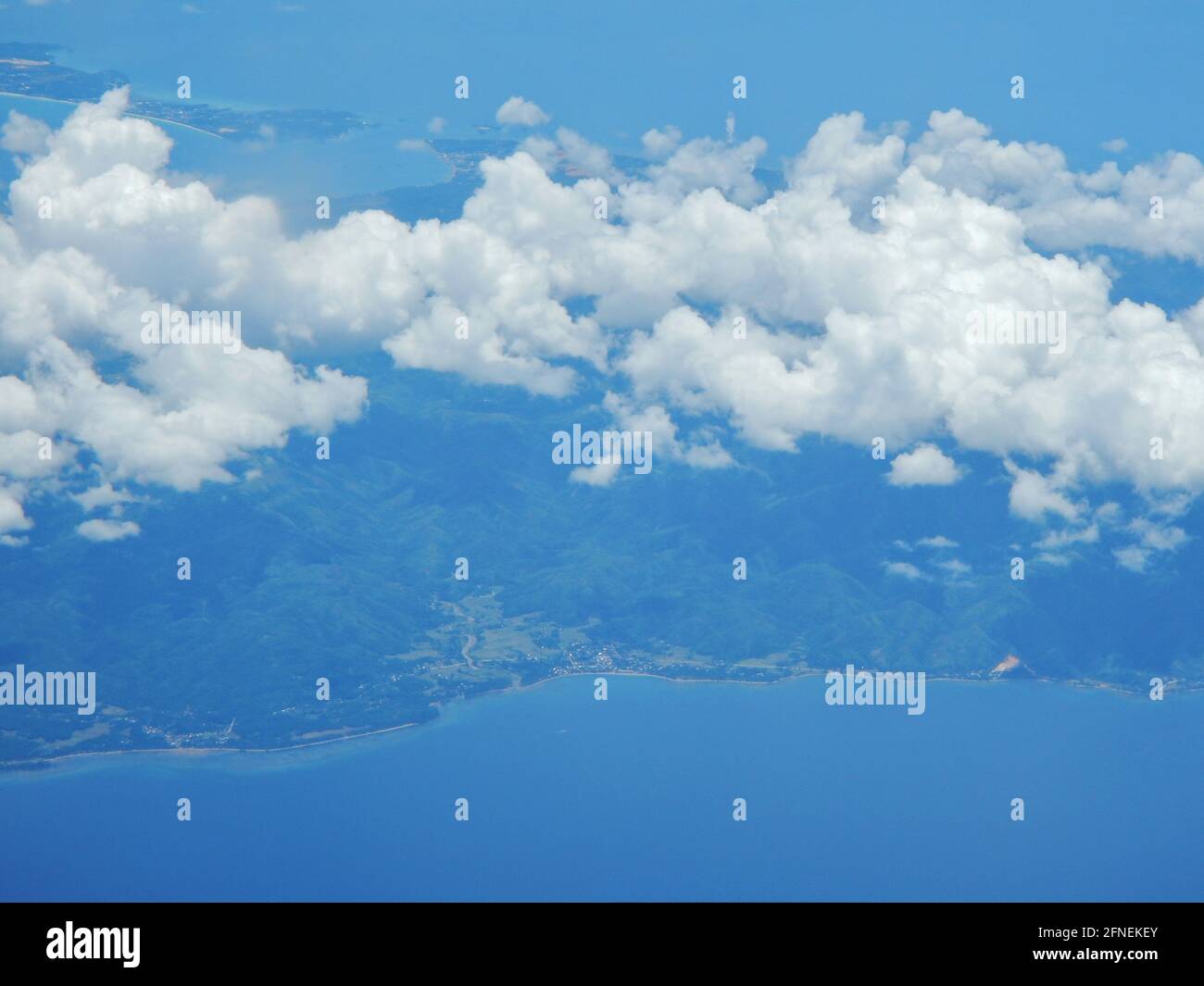 Aerial view of islands in the Pacific ocean in the Philippines Stock ...