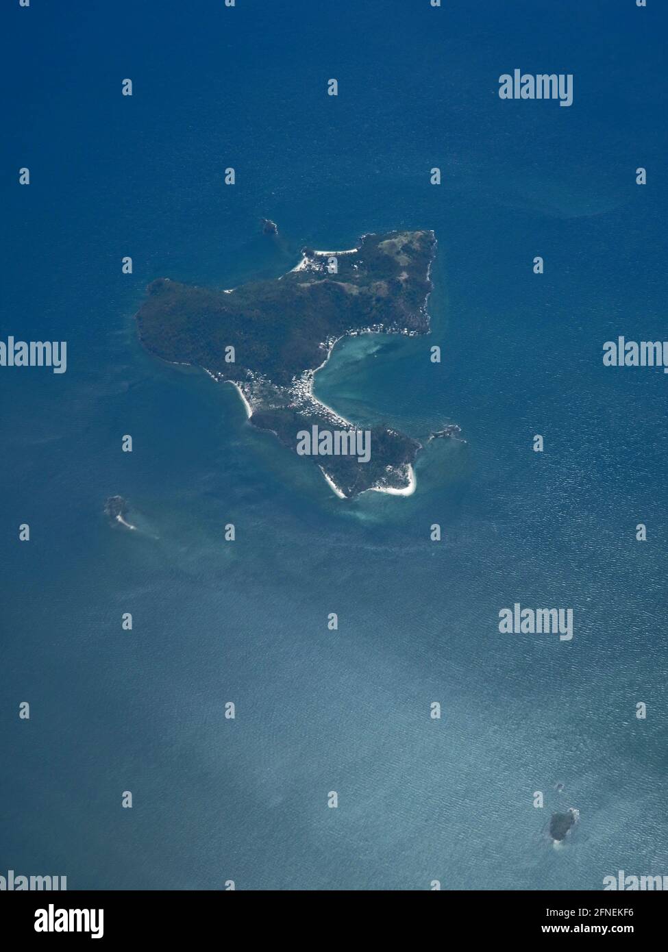 Aerial view of islands in the Pacific ocean in the Philippines Stock ...