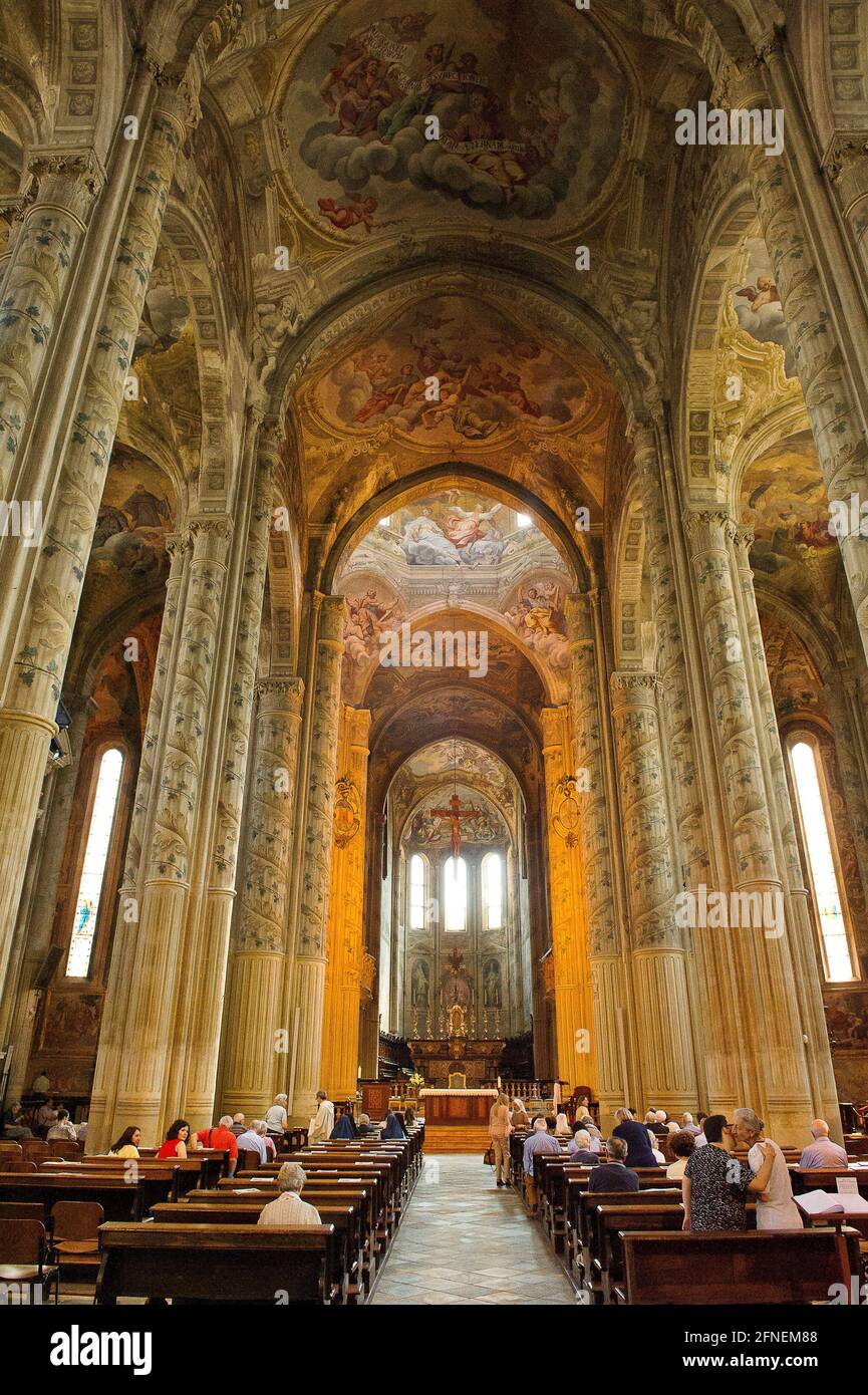 Italy, Europe, Piedmont, Asti, the Cathedral of Santa Maria Assunta and ...