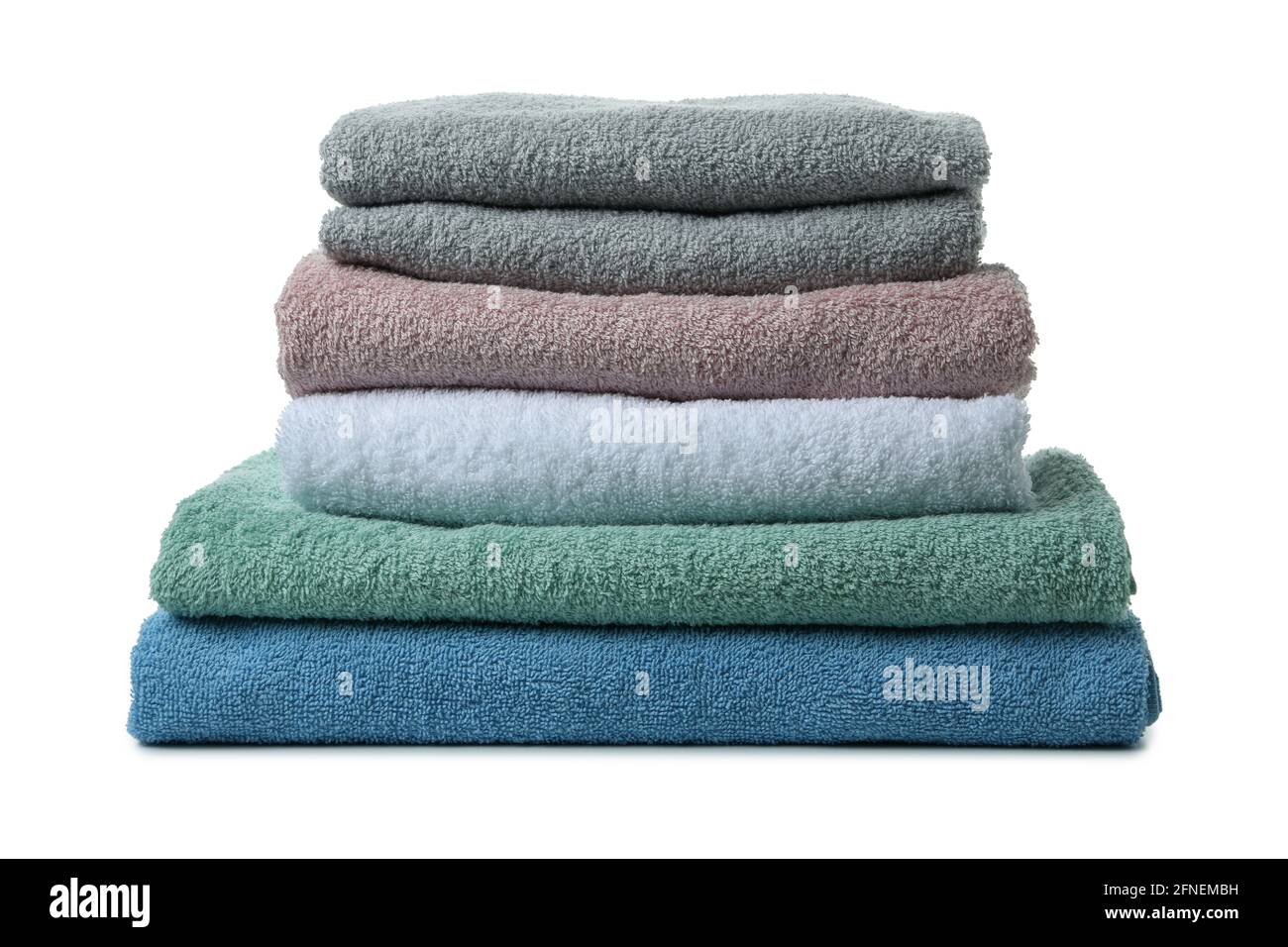 Stack soft terry towels Cut Out Stock Images & Pictures - Alamy