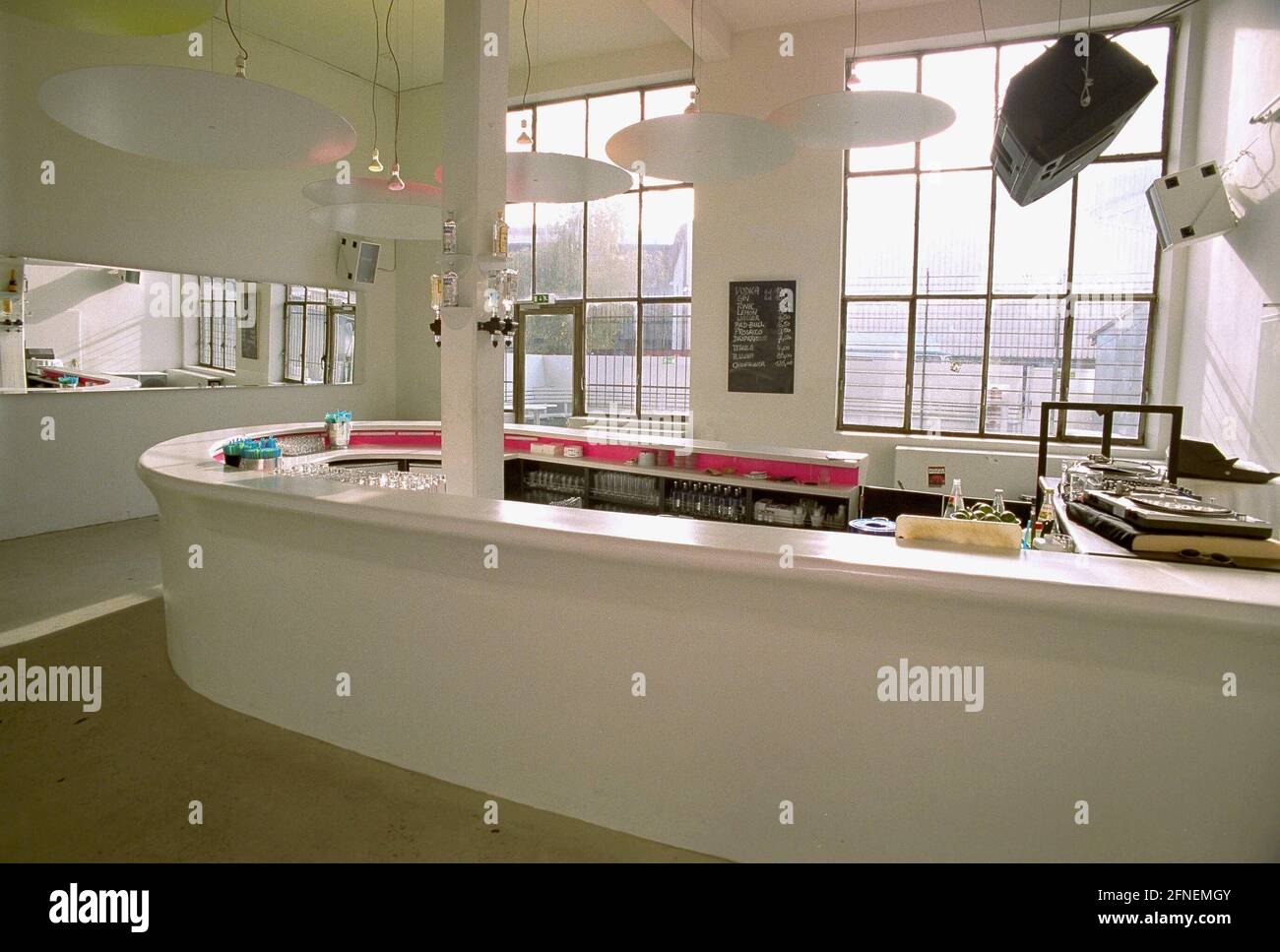 Interior view of the club 'Raum 8' in the Kunstpark Ost at Grafinger ...