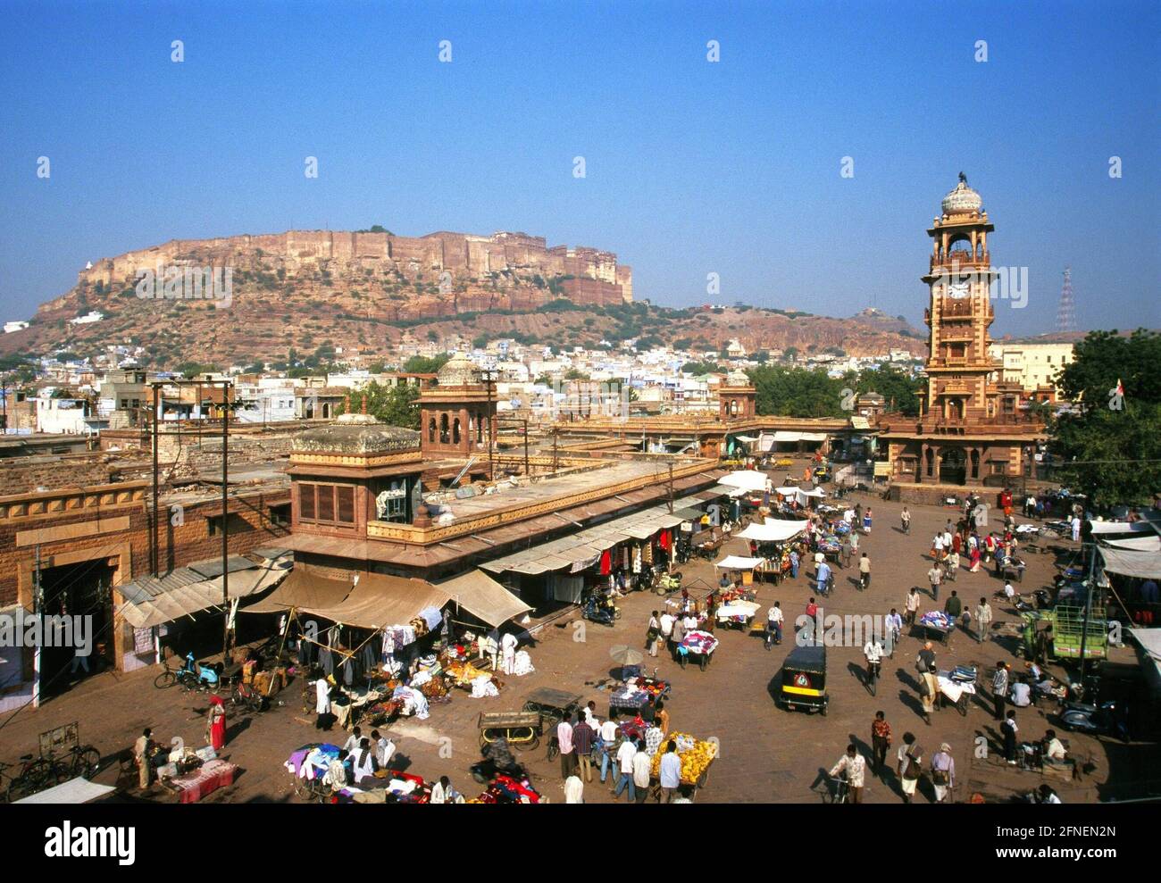 The market of Jodhpur, Saddar Market, is empty in the afternoon. While ...
