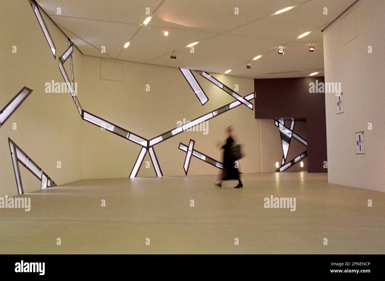 Interior view of the new building of the Jewish Museum Berlin designed ...