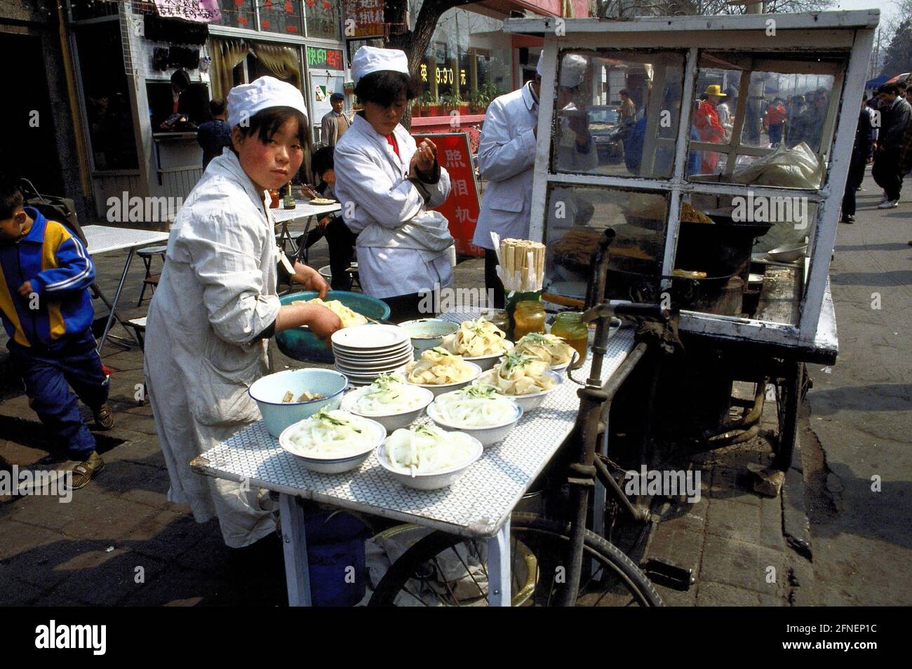 One of the many Chinese street kitchens. [automated translation] Stock ...
