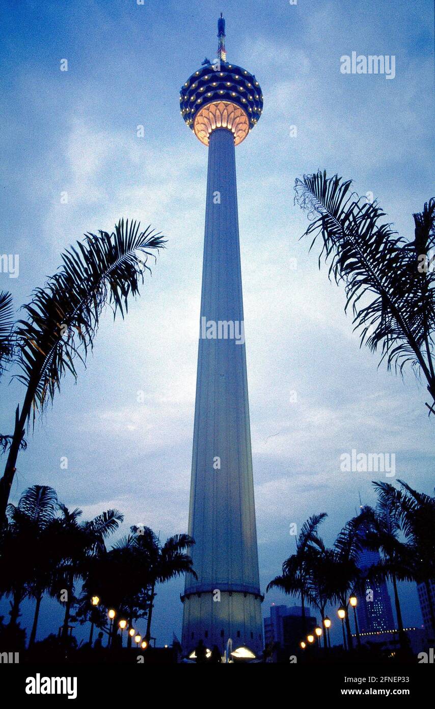 The KL Tower, the 400m high television tower in the city center of the ...