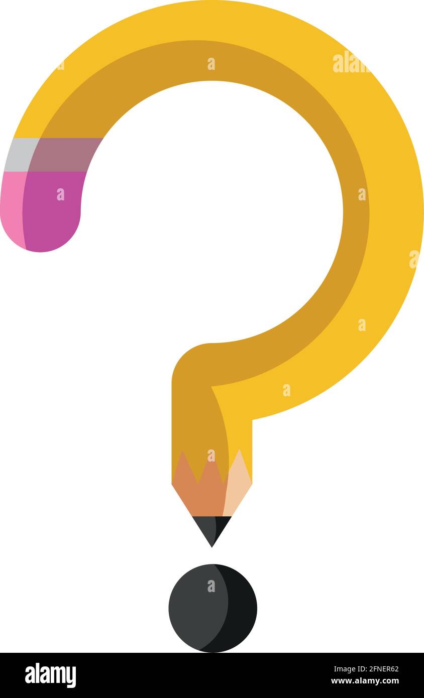 pencil shapes of question mark Stock Vector Image & Art - Alamy