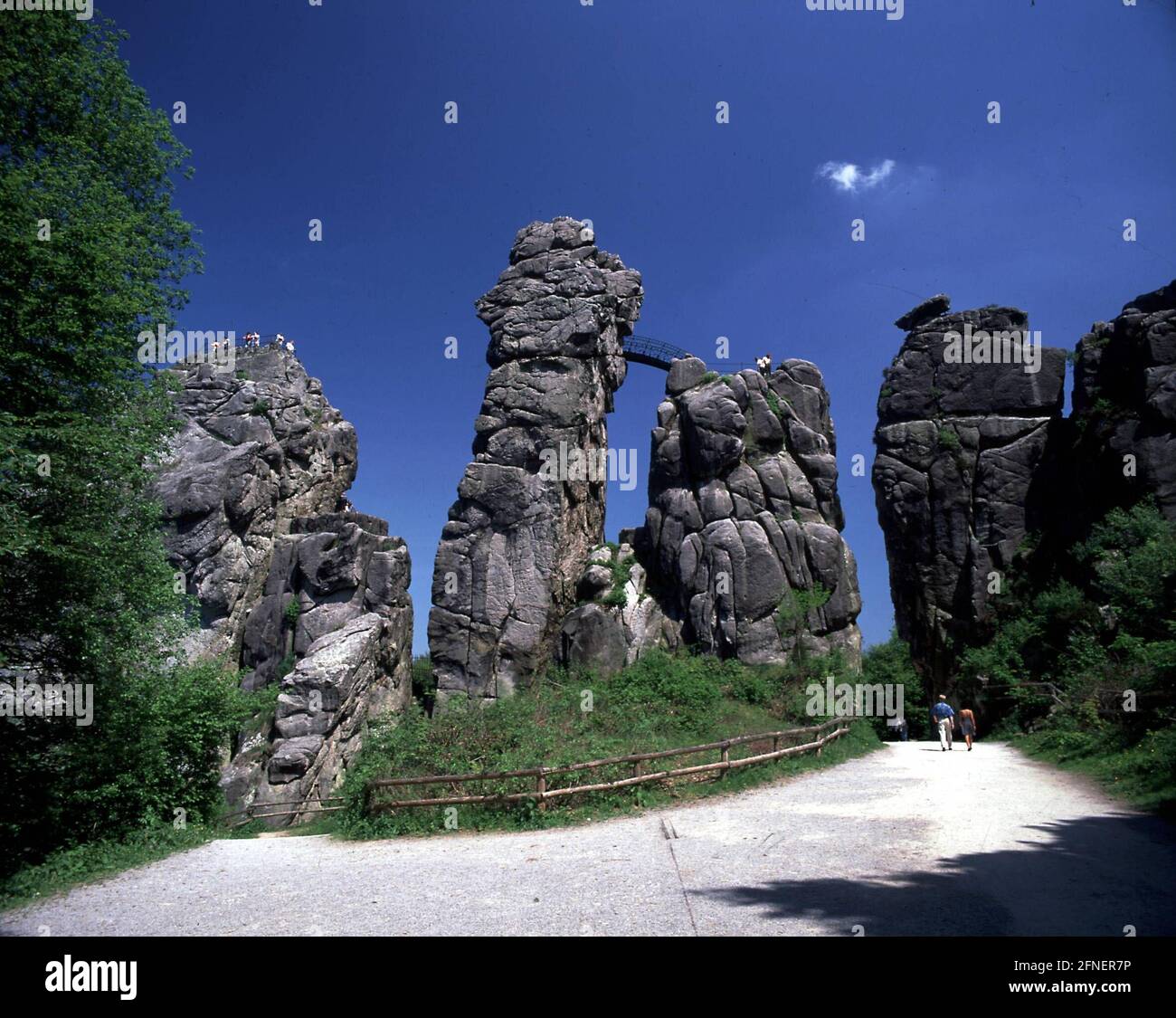 The Externsteine in the Teutoburg Forest, Eggegebirge Nature Park ...