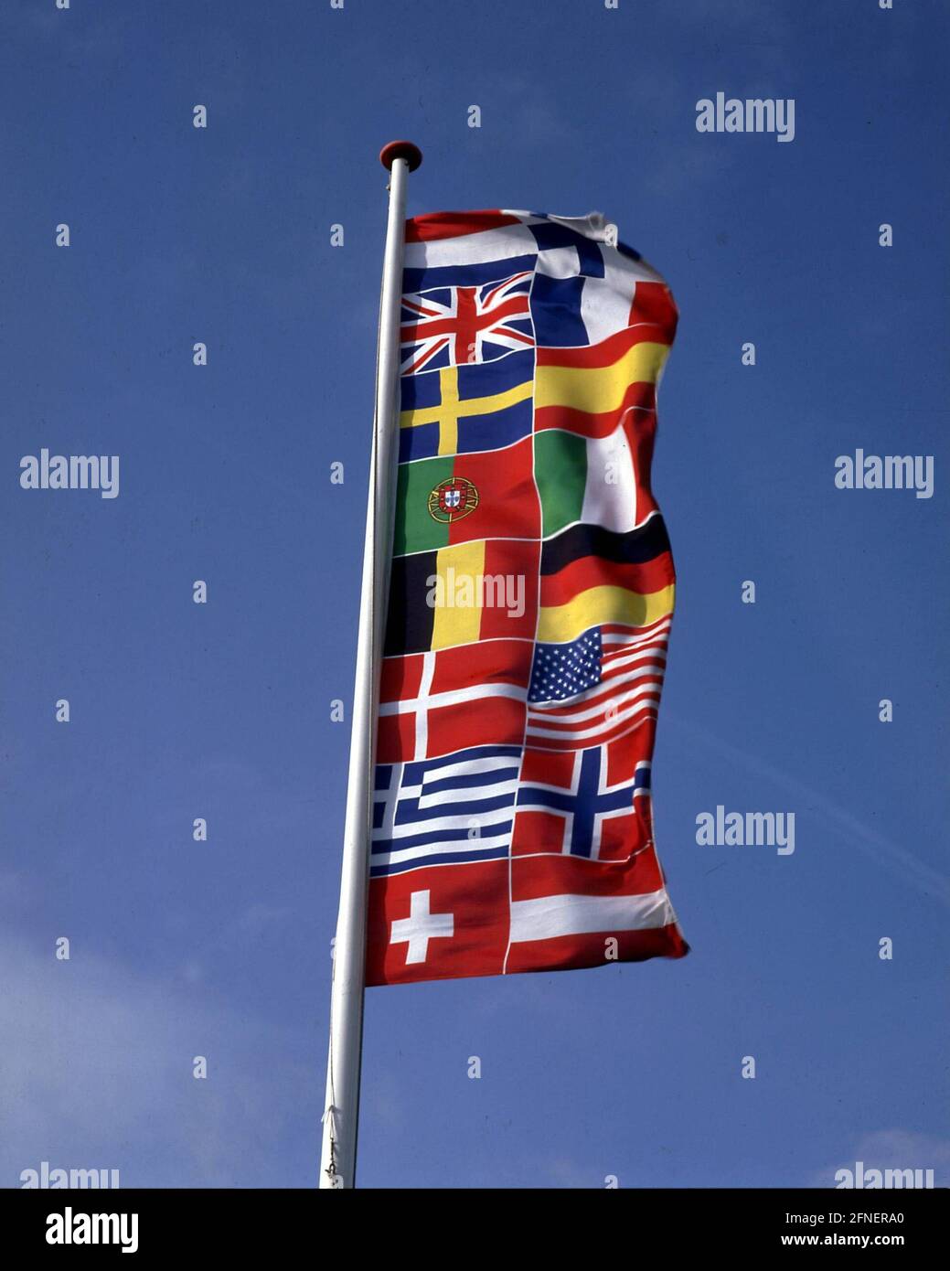 Flag with the flag of different states of the world. [automated ...