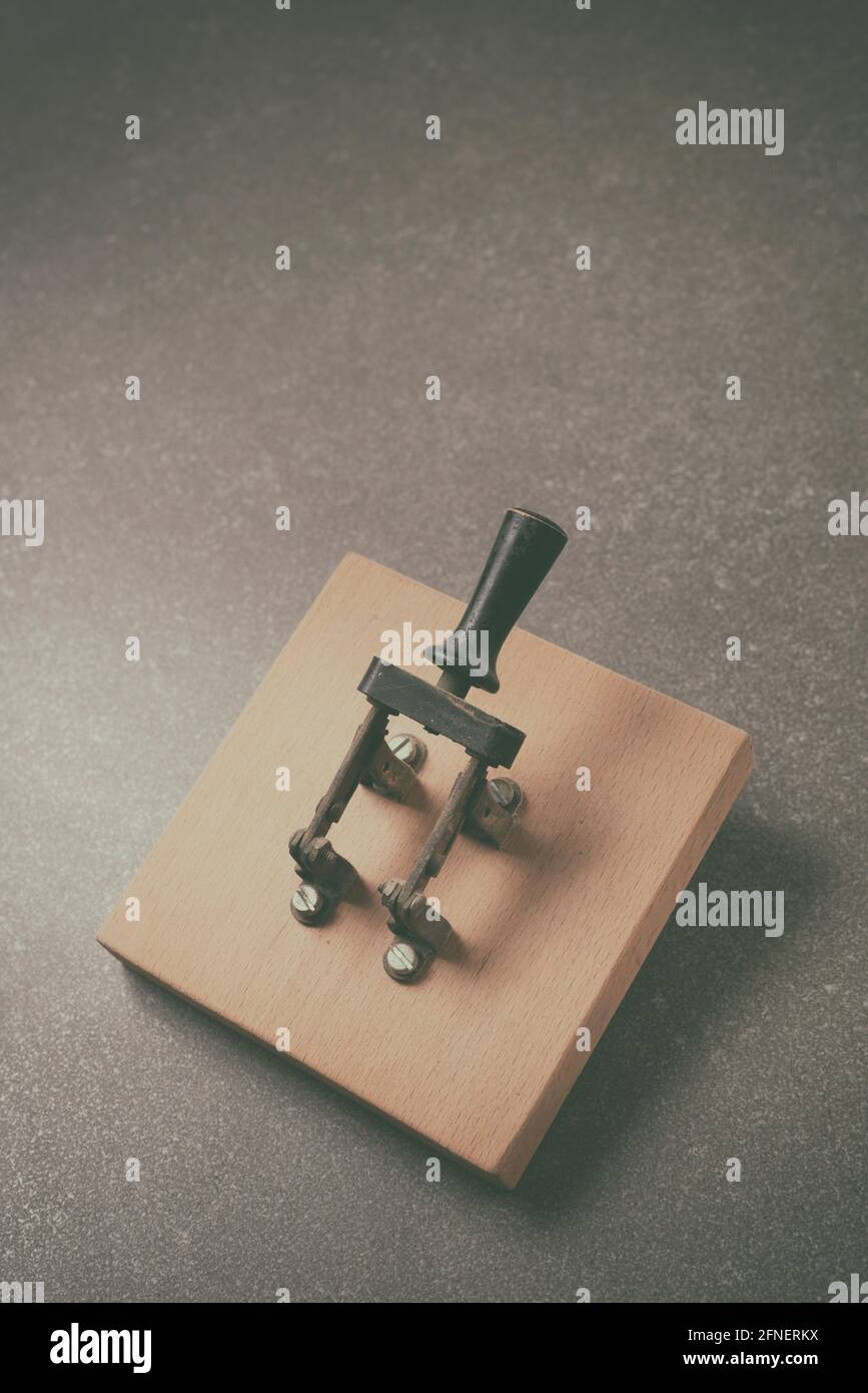 Antique industrial switch Stock Photo - Alamy