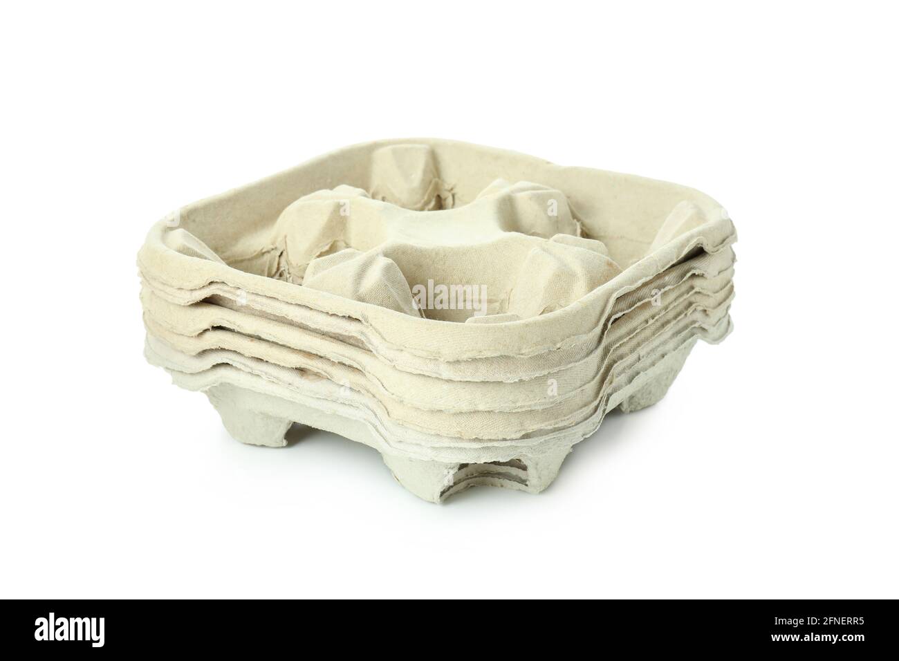 Stack of cup holders isolated on white background Stock Photo - Alamy