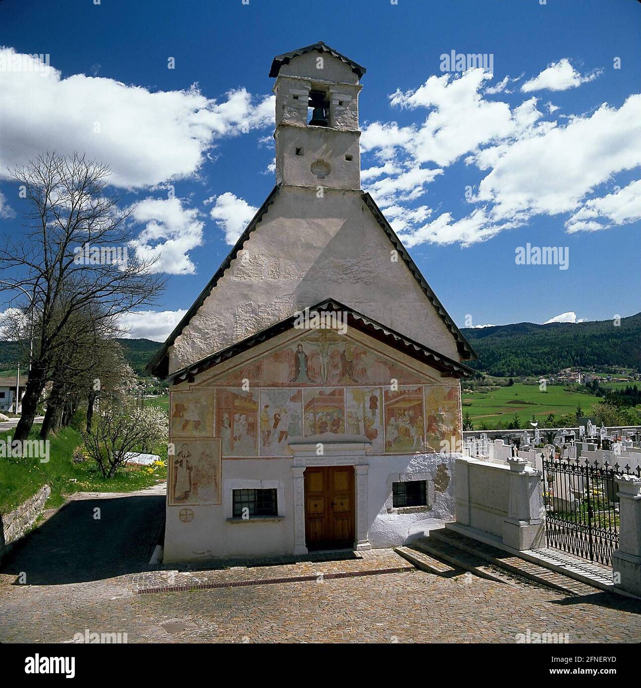 Chapel with frescoes in the Val di Non. [automated translation] Stock ...