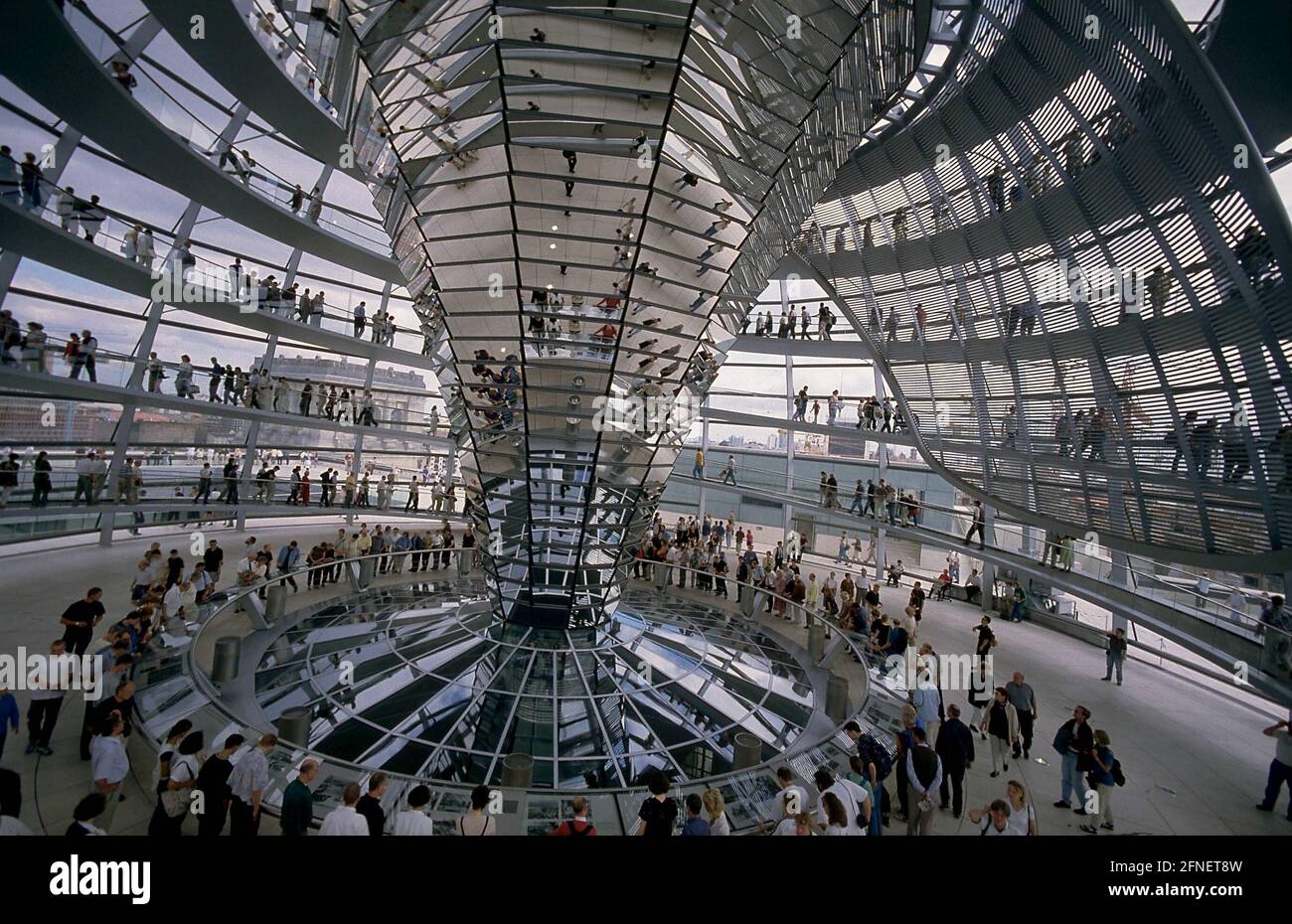 Attraction for visitors to Berlin: the Reichstag dome. [automated ...