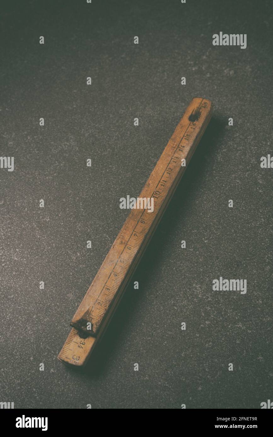 Antique folding ruler measuring hi-res stock photography and images - Alamy
