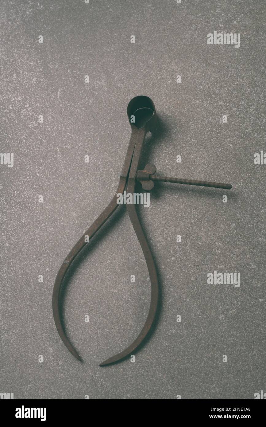 Antique measuring compass Stock Photo - Alamy