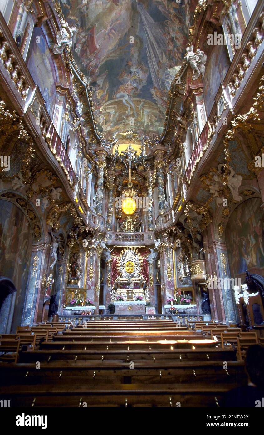 Interior of the Asam Church in Munich. [automated translation] Stock ...
