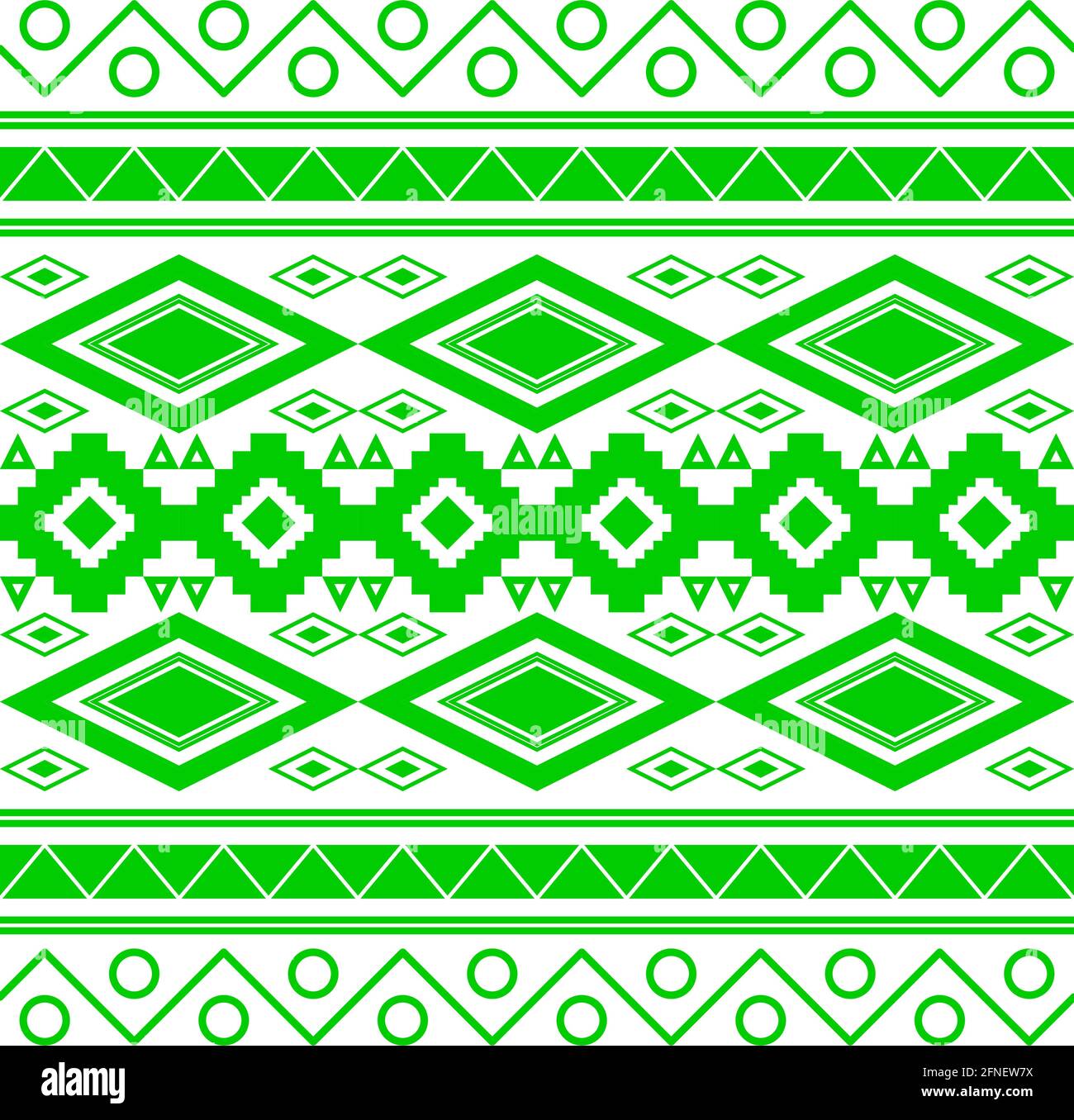 Traditional mexican seamless pattern in green and white Stock Vector ...