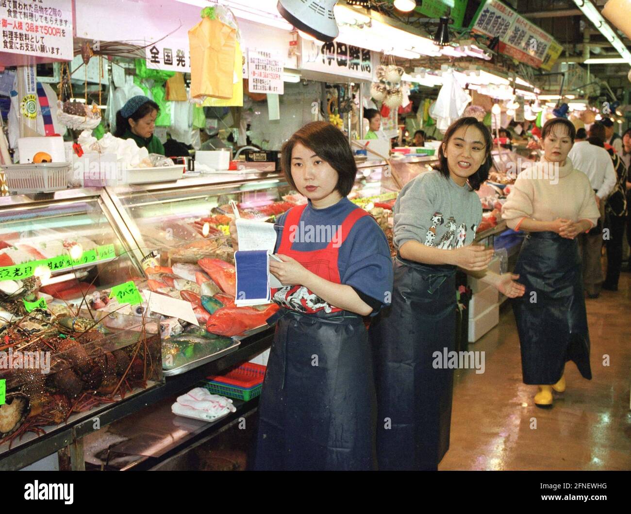 The fish market in Naha on Okinawa is run by women. [automated ...