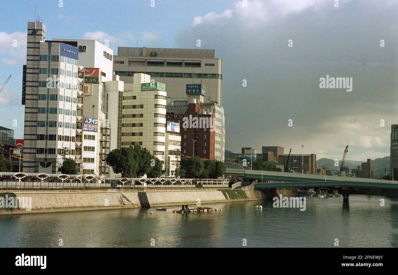 High-rise buildings in Hiroshima. [automated translation] Stock Photo ...