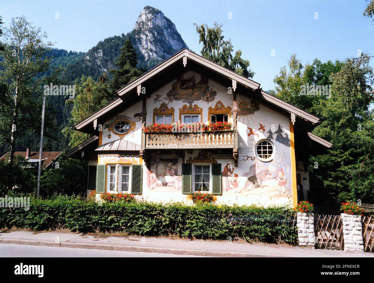 Red Riding Hood House in Oberammergau with Kofel in the background ...