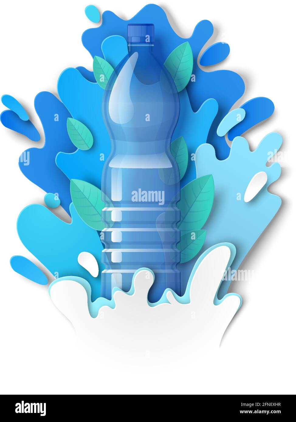 Water container splash cutout Stock Vector Images - Alamy