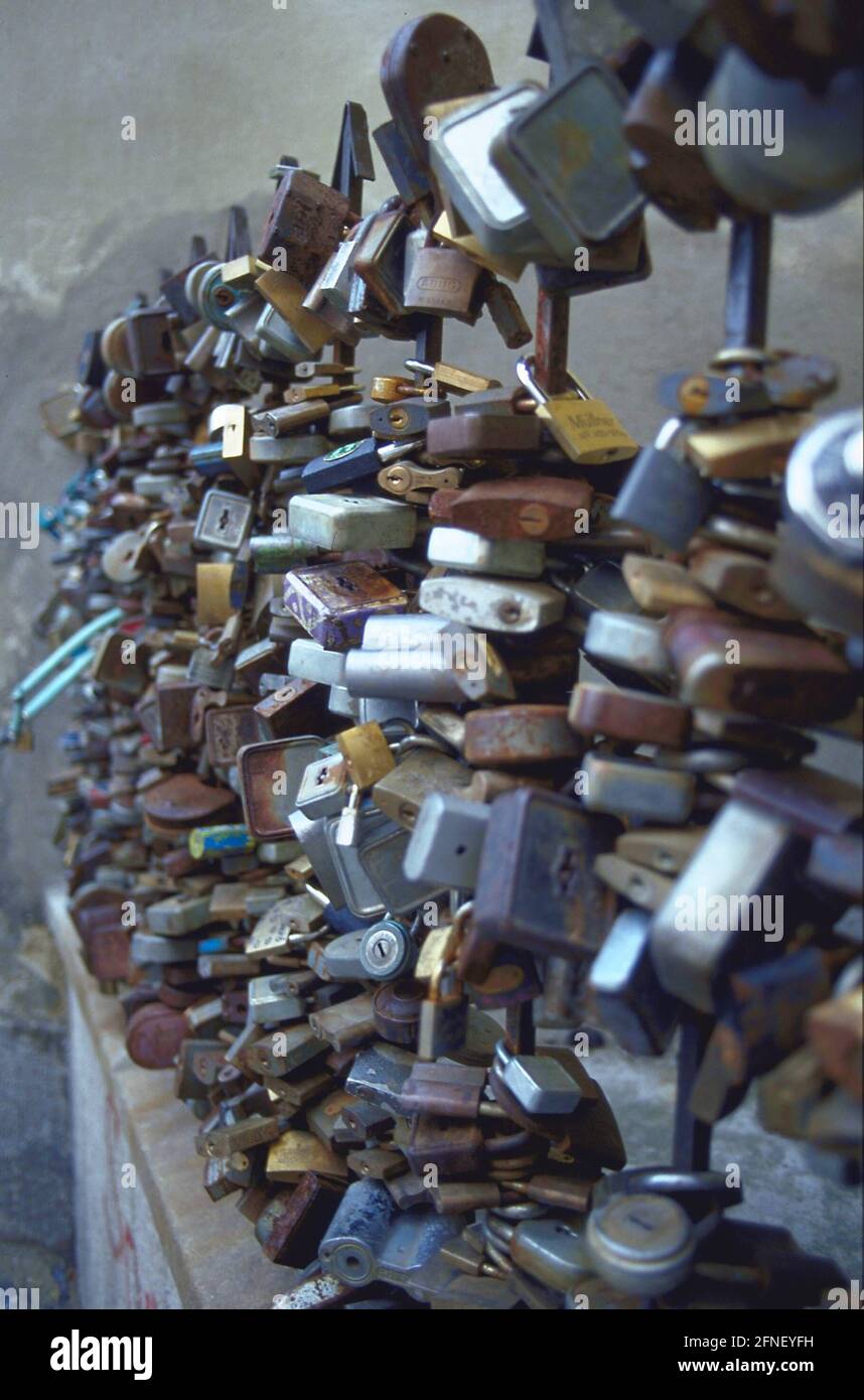 Hungary pecs padlocks on fence hi-res stock photography and images - Alamy