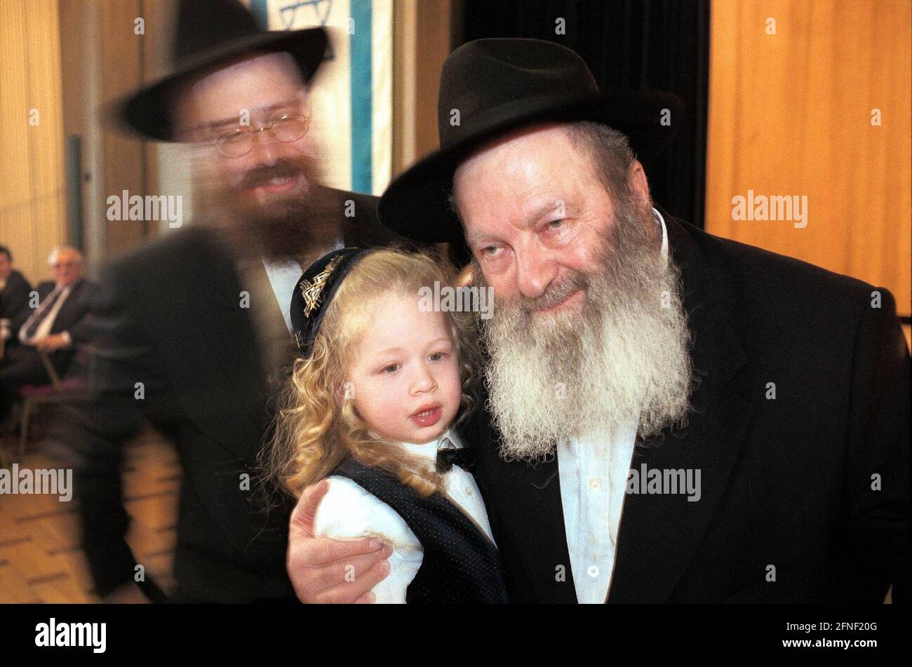 Cologne, March 1996. Rabbi Schtroks and his father-in-law at the ...