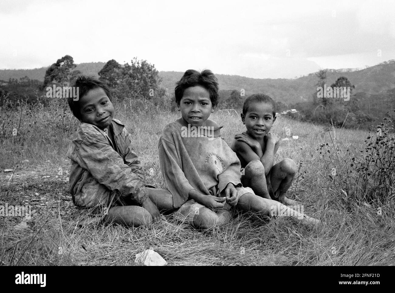 Children playing in the Ermera district. [automated translation] Stock ...