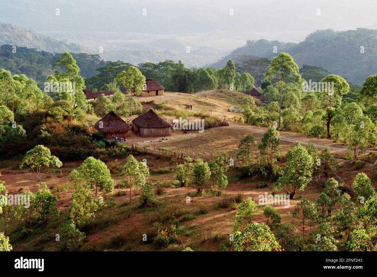 Settlement in the highlands in Ermera District, East Timor . [automated ...