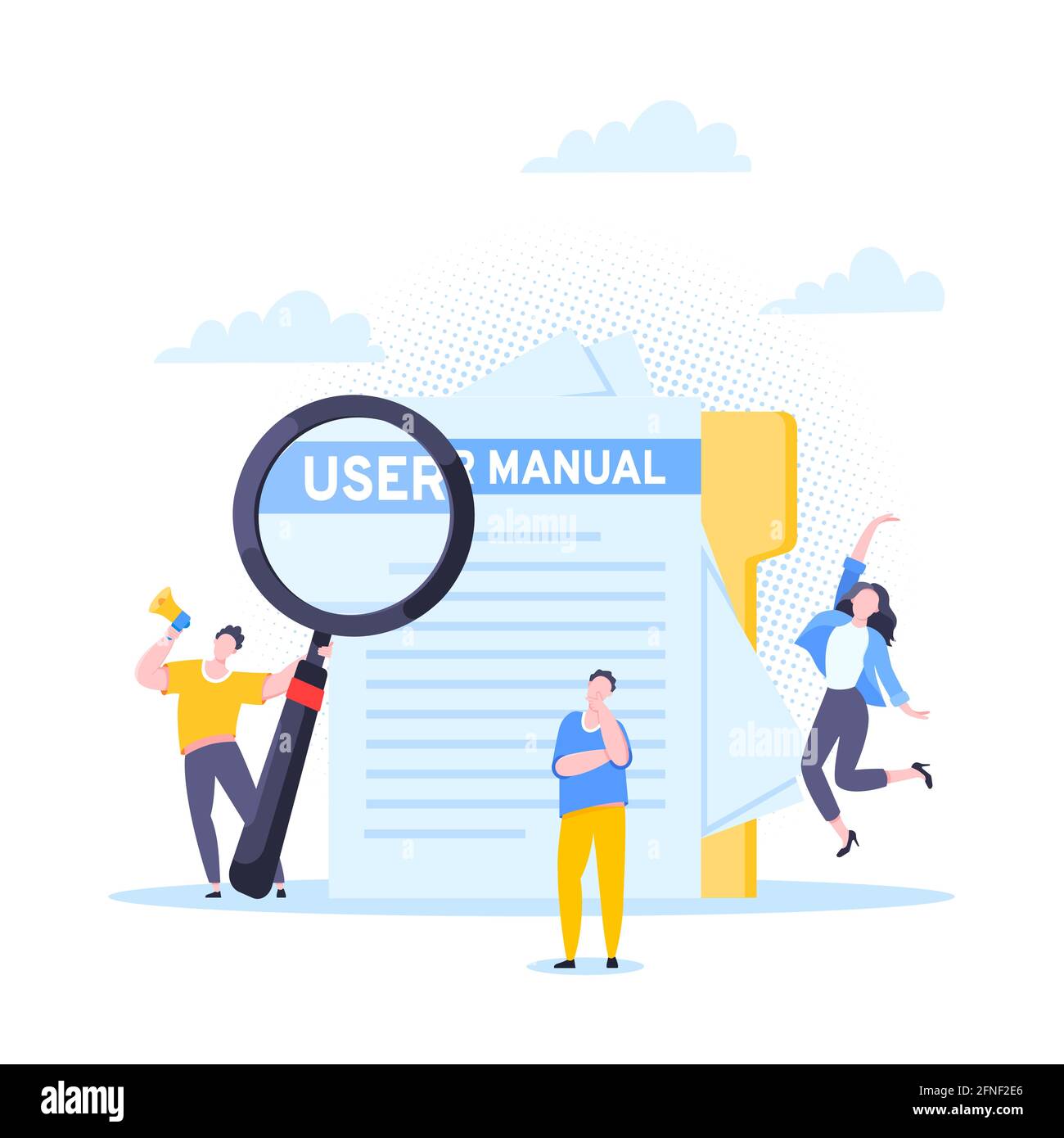 User manual guide book flat style design vector illustration Stock ...