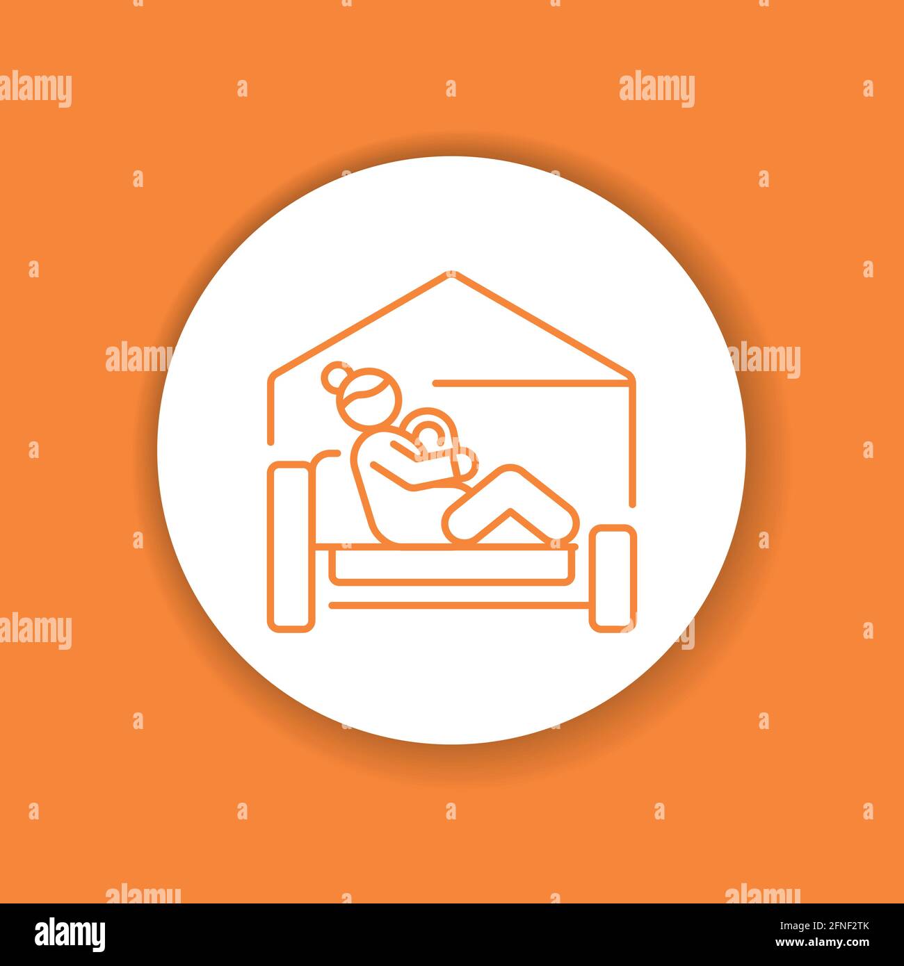 Home birth color glyph icon. Pictogram for web, mobile app, promo. UI ...
