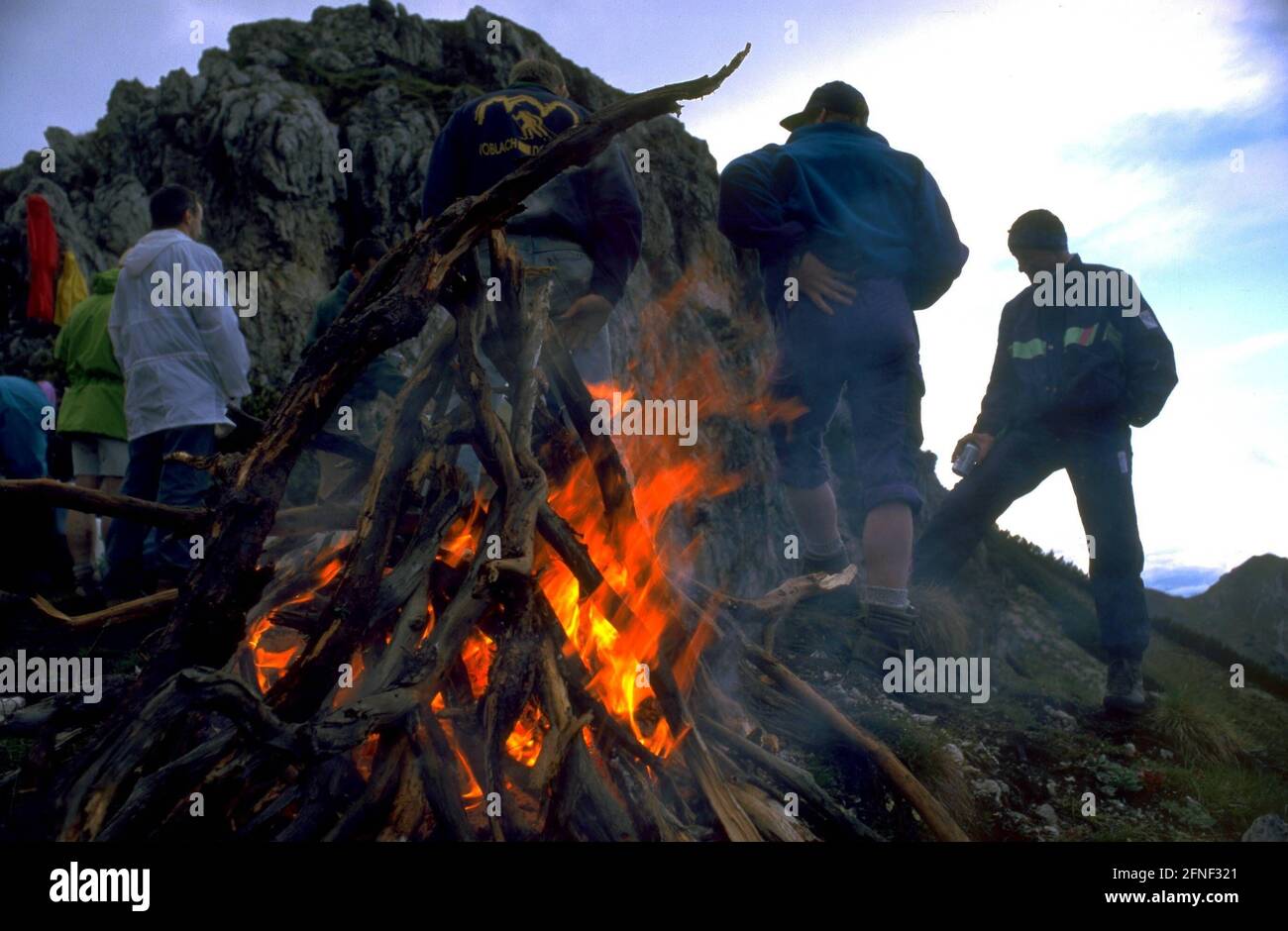 Sacred Heart Fire or Hofer Fire in the Puster Valley (South Tyrol ...