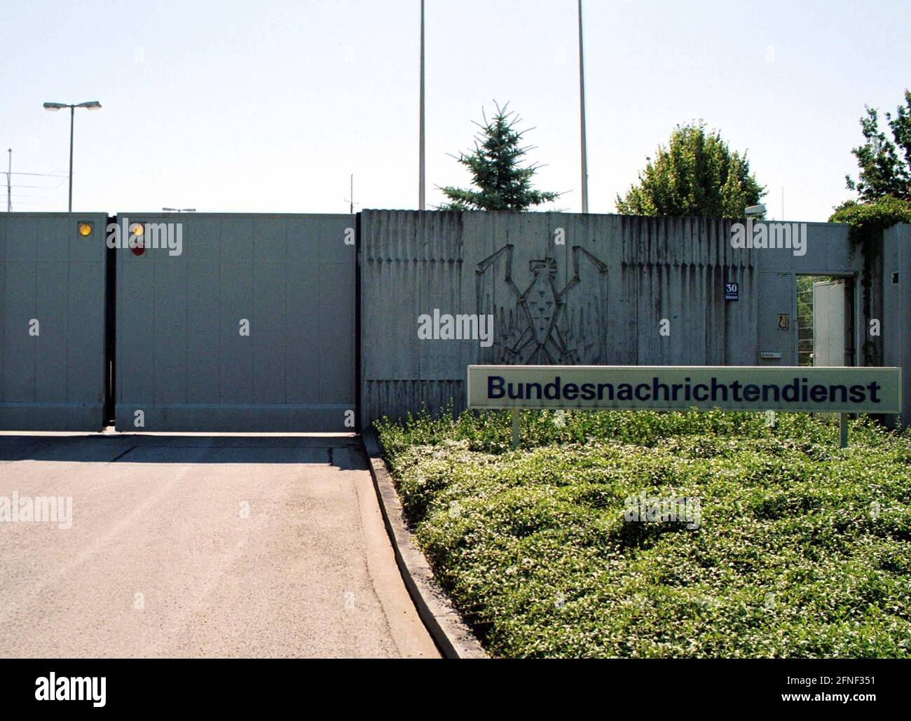 The main gate of the Federal Intelligence Service BND in Munich ...