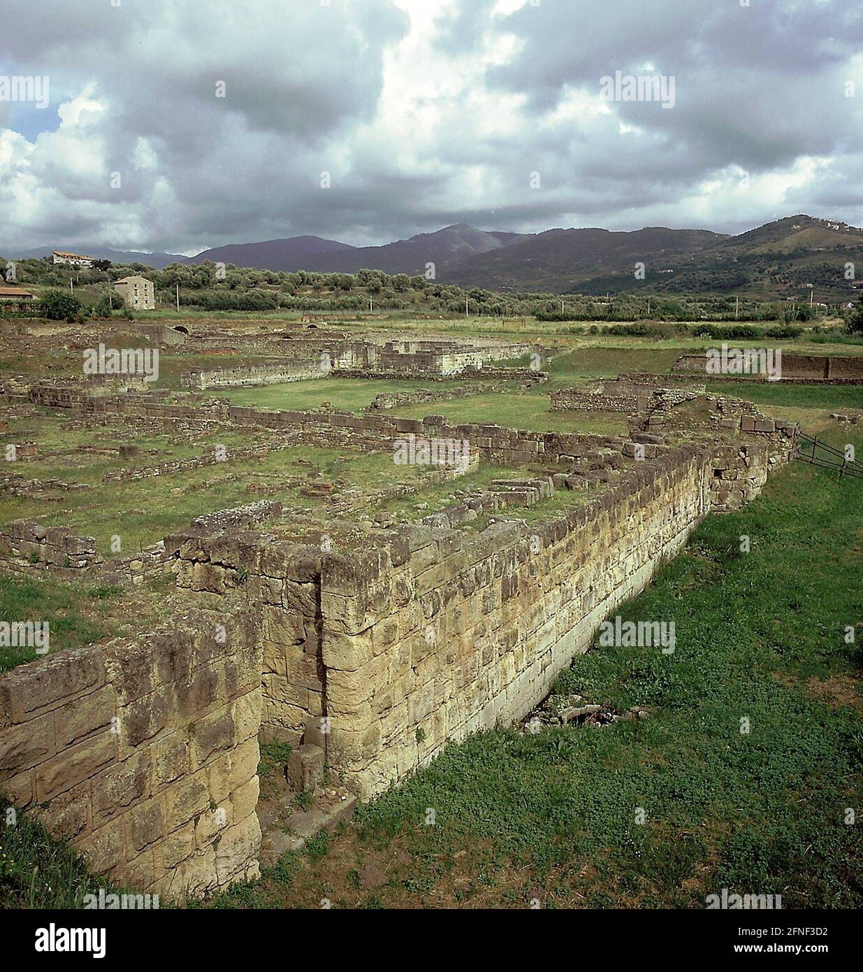 Excavation site of Velia Ascea on the Cilento coast in Campania ...