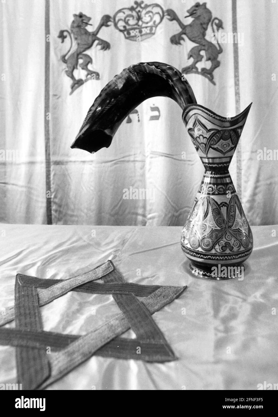 The ram's horn (shofar) is blown on the Jewish New Year (Rosh ha Shanah ...