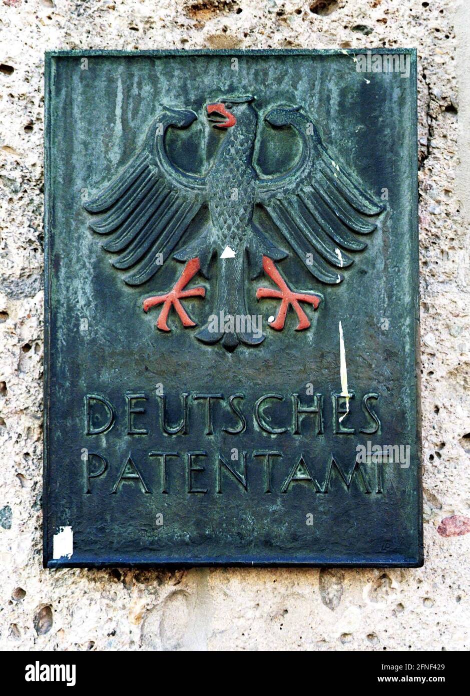 The coat of arms of the German Patent Office in Munich. [automated ...